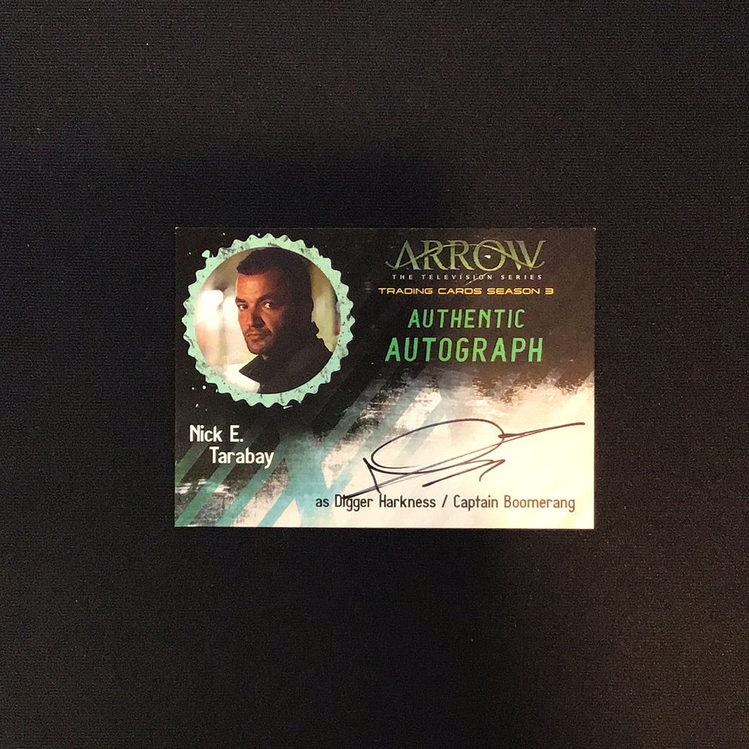 2017 Cryptozoic Arrow Season 3 Nick E. Tarabay as Digger Harness Autog ...